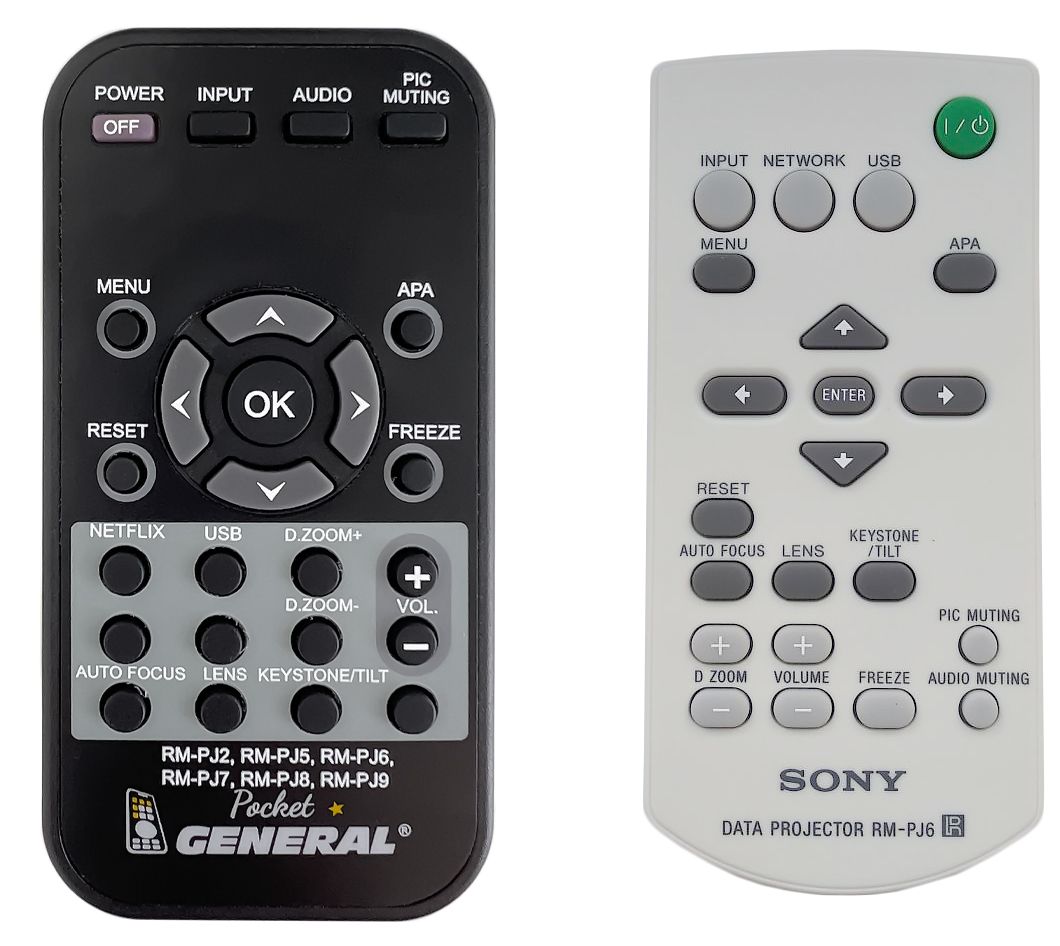 SONY RM-PJ2, RM-PJ5, RM-PJ6, RM-PJ7, RM-PJ8, RM-PJ9 - dálkový ovladač ...